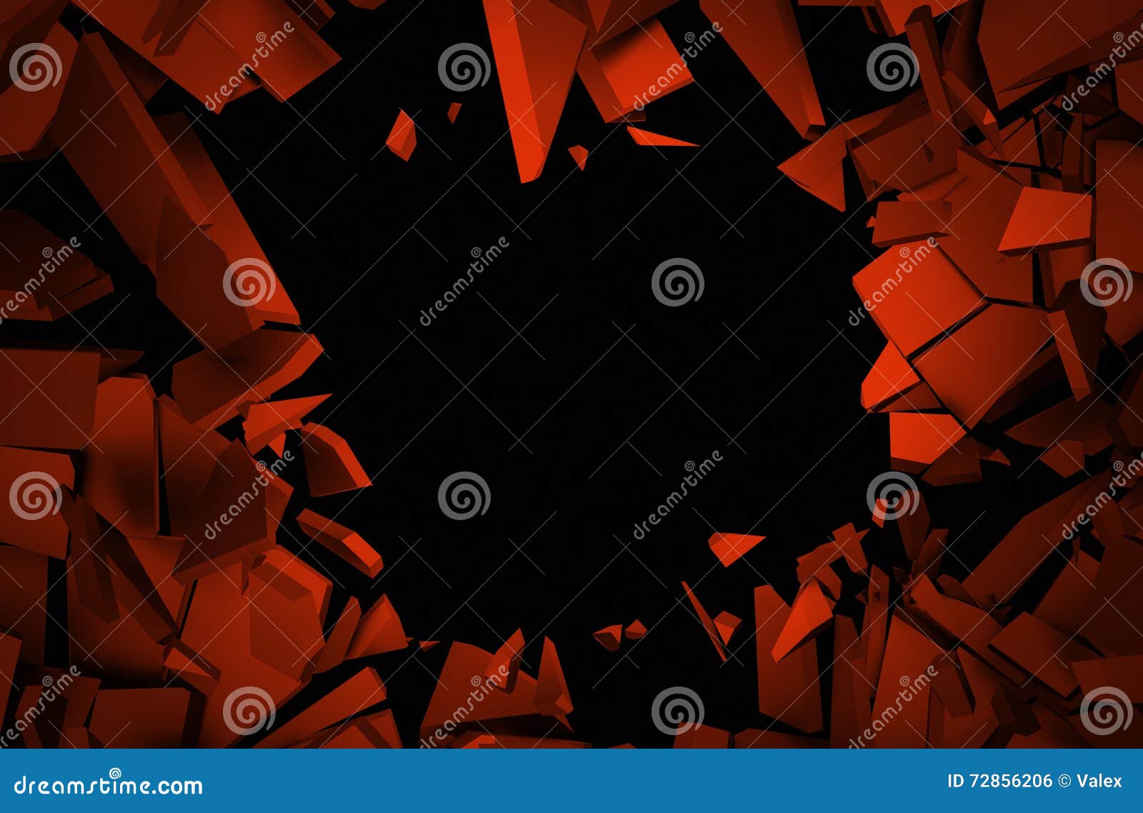 Abstract 3D Rendering of Cracked Surface. Stock Illustration ...