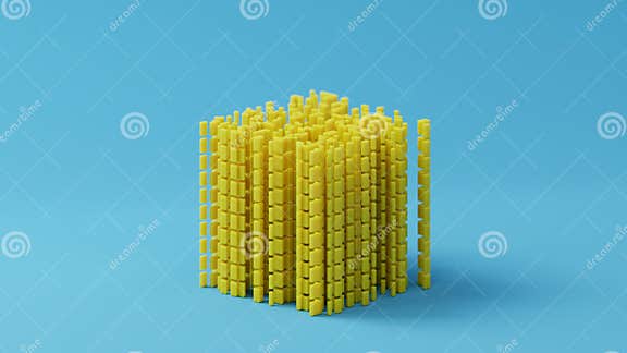 Abstract 3d Rendering of Cube. Sci Fi Structures Stock Illustration ...