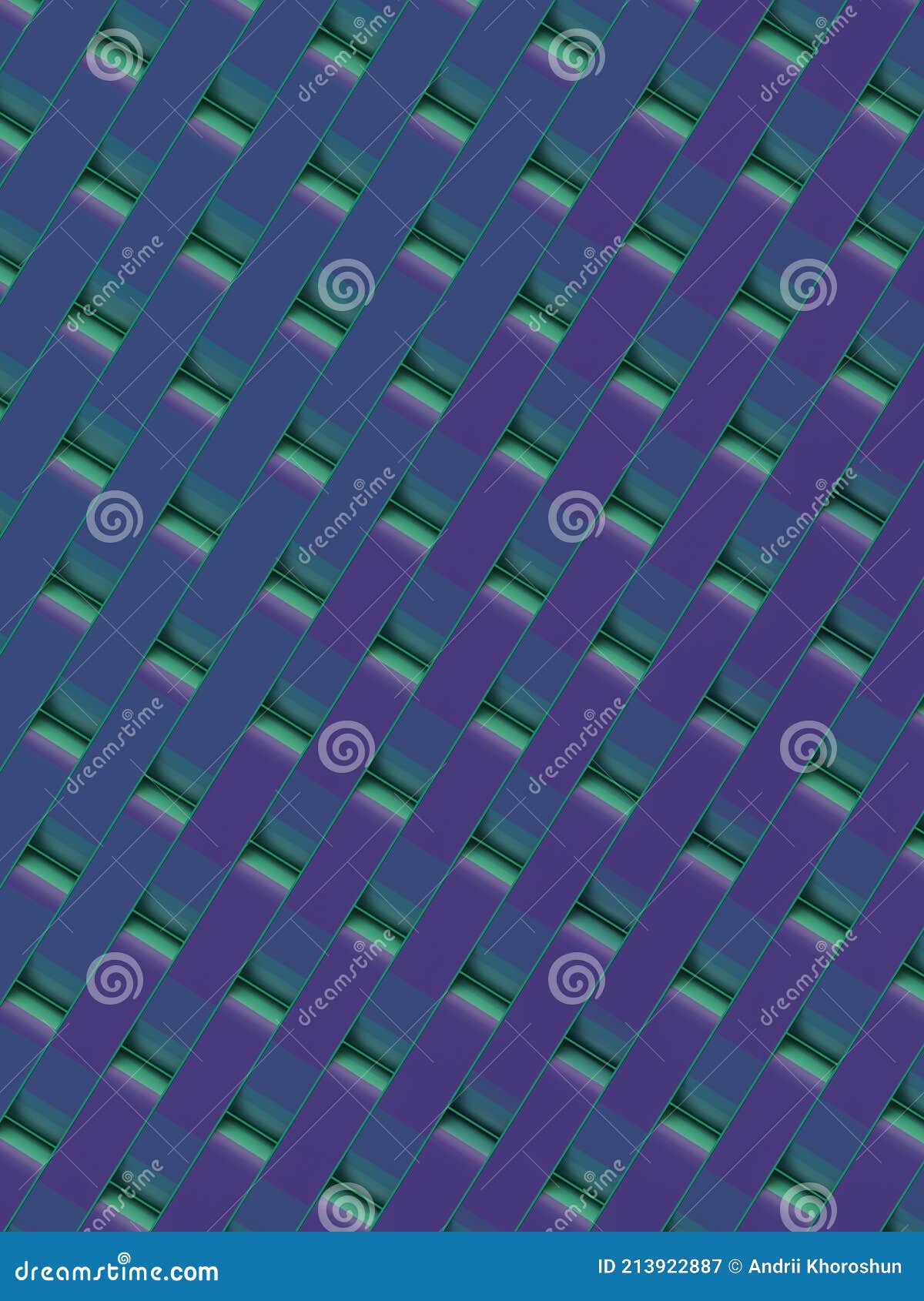 Abstract 3d Rendering Digital Illustration of Diagonal Rounded ...