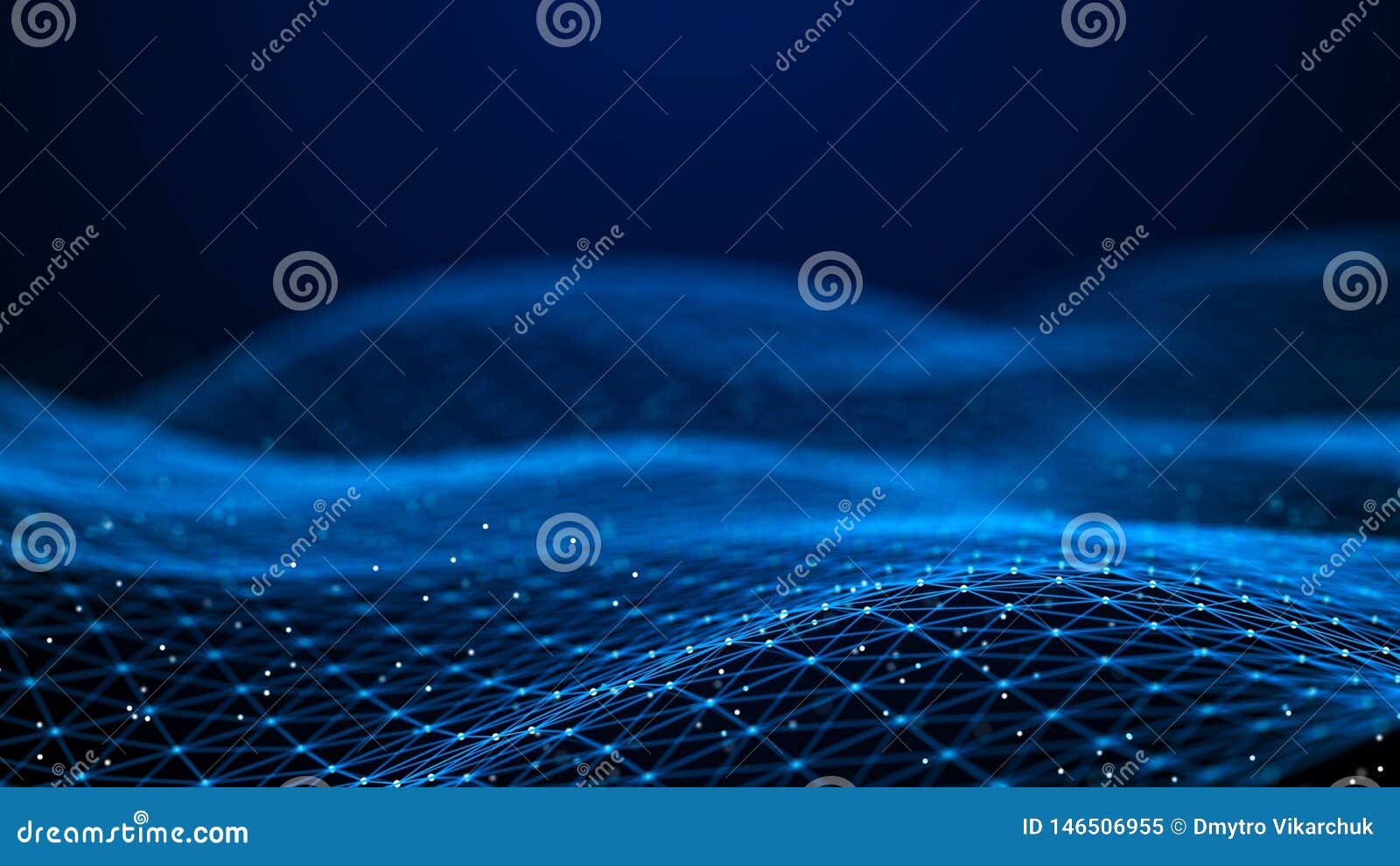 Abstract 3d Rendering Dots And Lines Technology Background Big Data Visualization Artificial