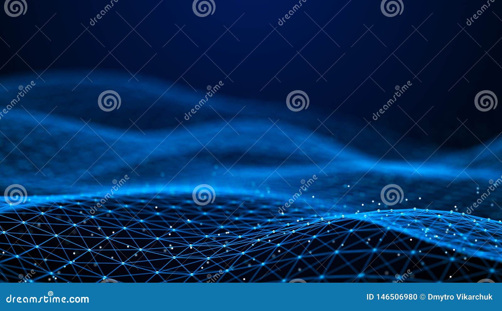 Abstract 3d Rendering Dots And Lines Technology Background Big Data Visualization Artificial