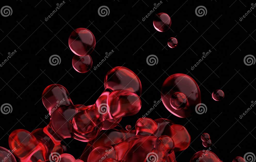 Abstract 3D Rendering of Flying Liquid. Stock Illustration ...