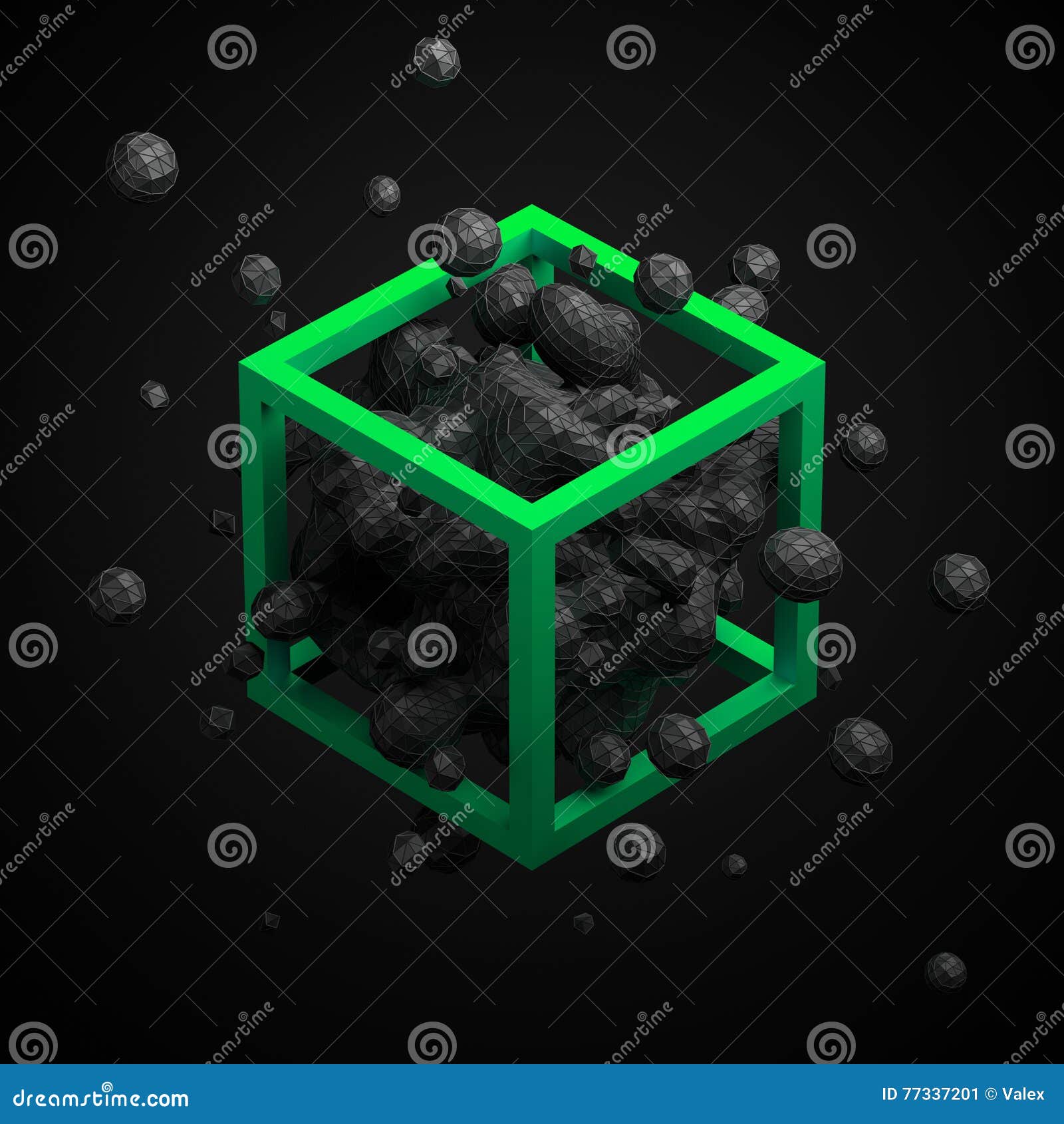 Abstract 3D Rendering of Flying Liquid. Stock Illustration ...