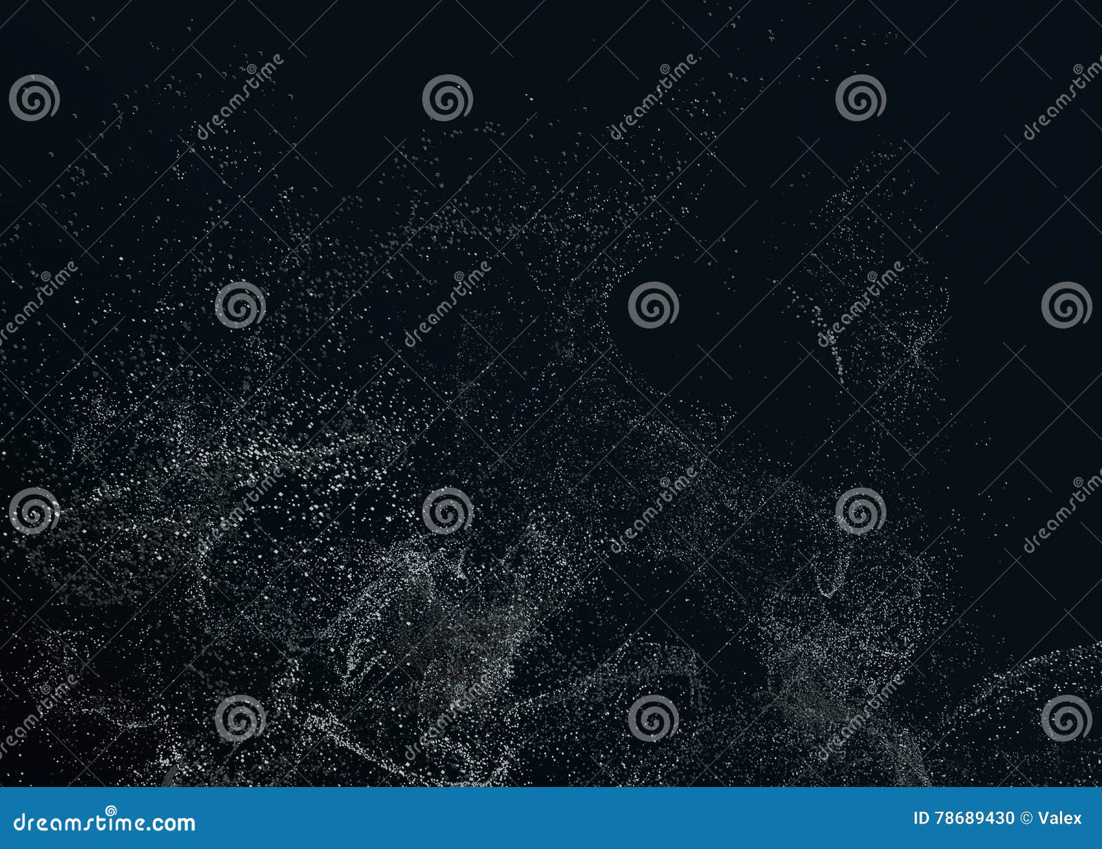 Abstract 3D Rendering of Flying Particles. Stock Illustration ...