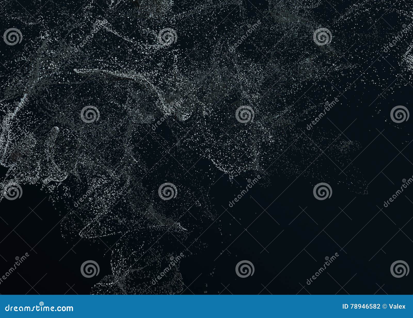 Abstract 3D Rendering of Flying Particles. Stock Illustration ...