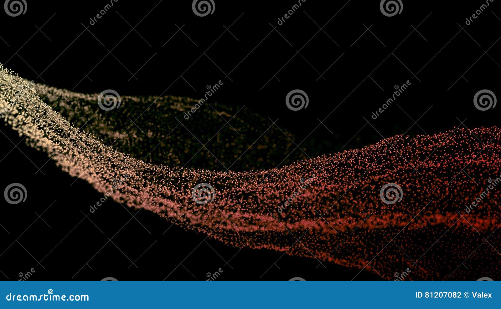 Abstract 3D Rendering of Flying Particles. Stock Illustration ...