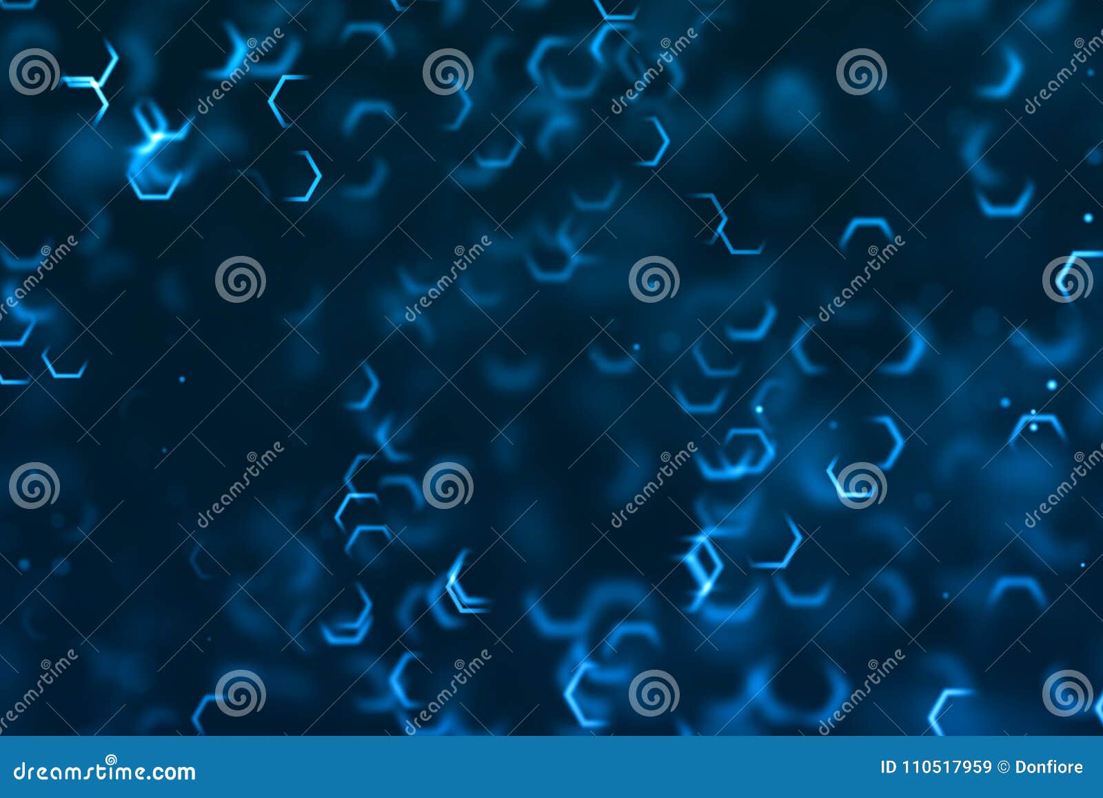 Abstract 3D Rendering Frame Digital Glitter Sparks Blue Particle Stock ...