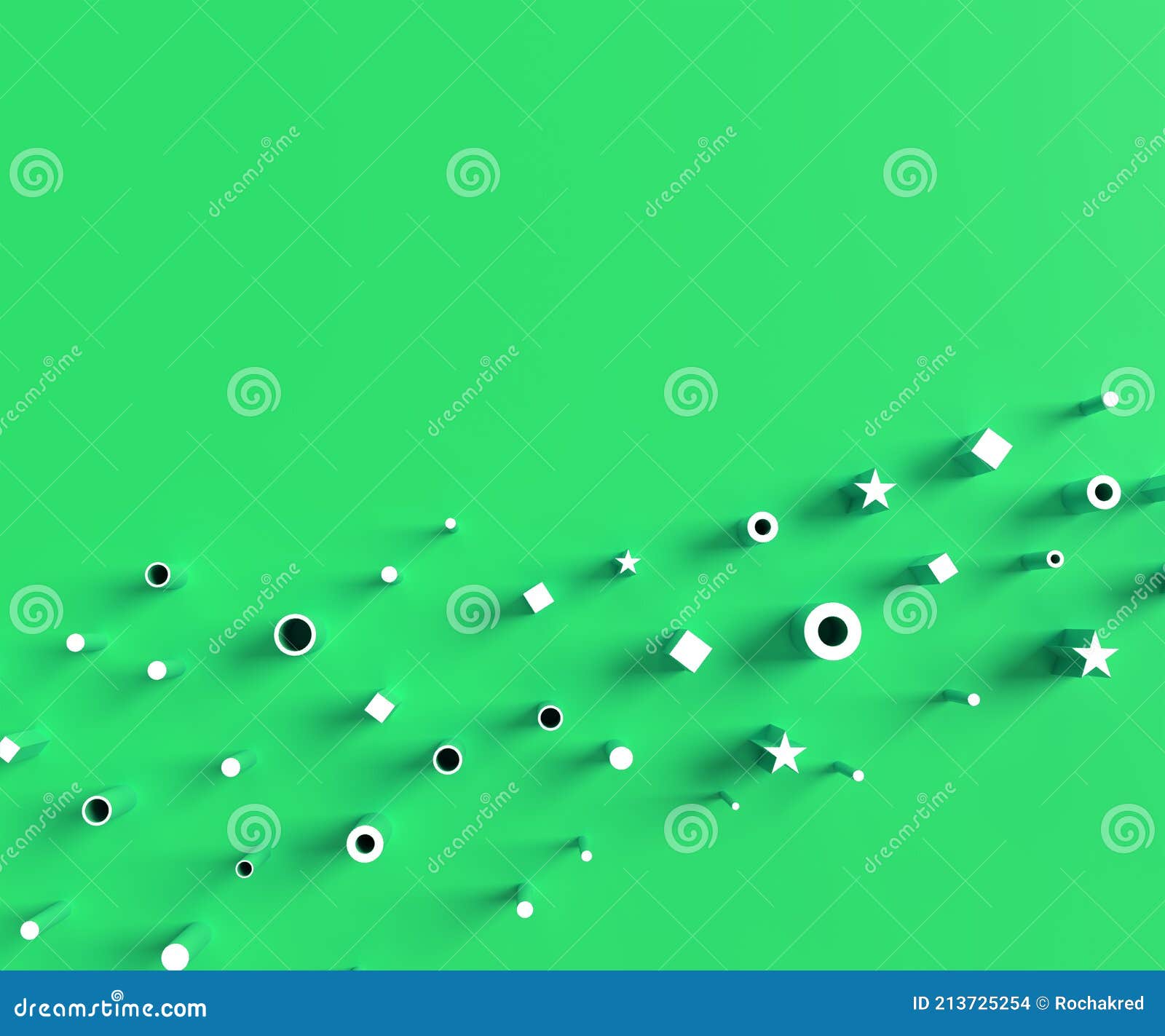 Abstract 3d Rendering of Geometric Halftone Background Stock ...