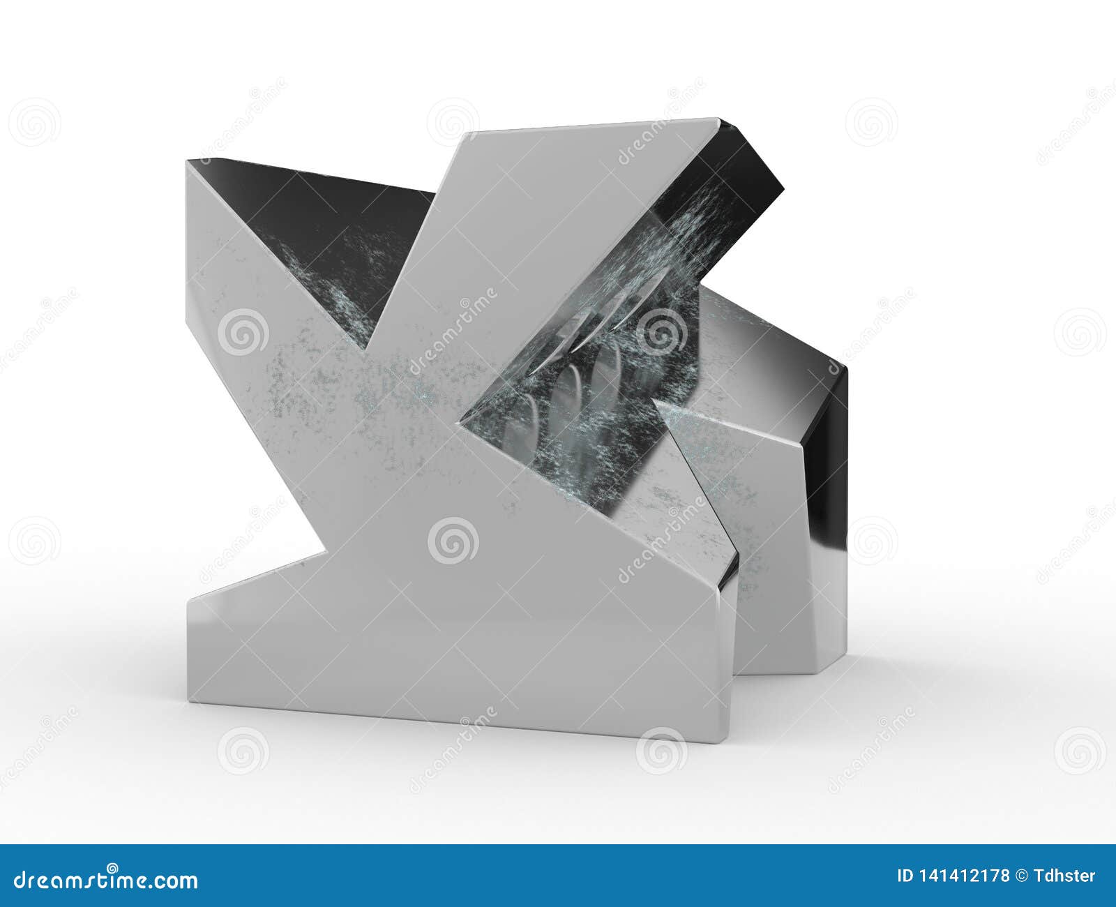 Abstract 3d Rendering of Geometric Shape. Surreal Composition. 3d ...