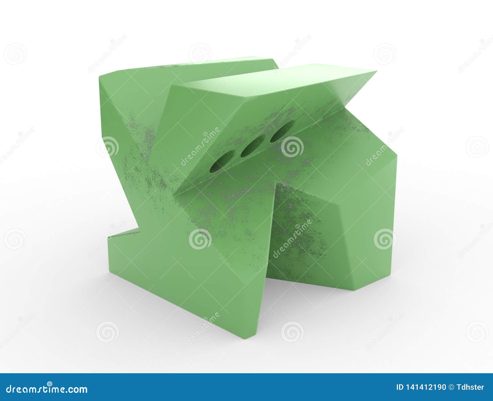 Abstract 3d Rendering of Geometric Shape. Surreal Composition. 3d ...