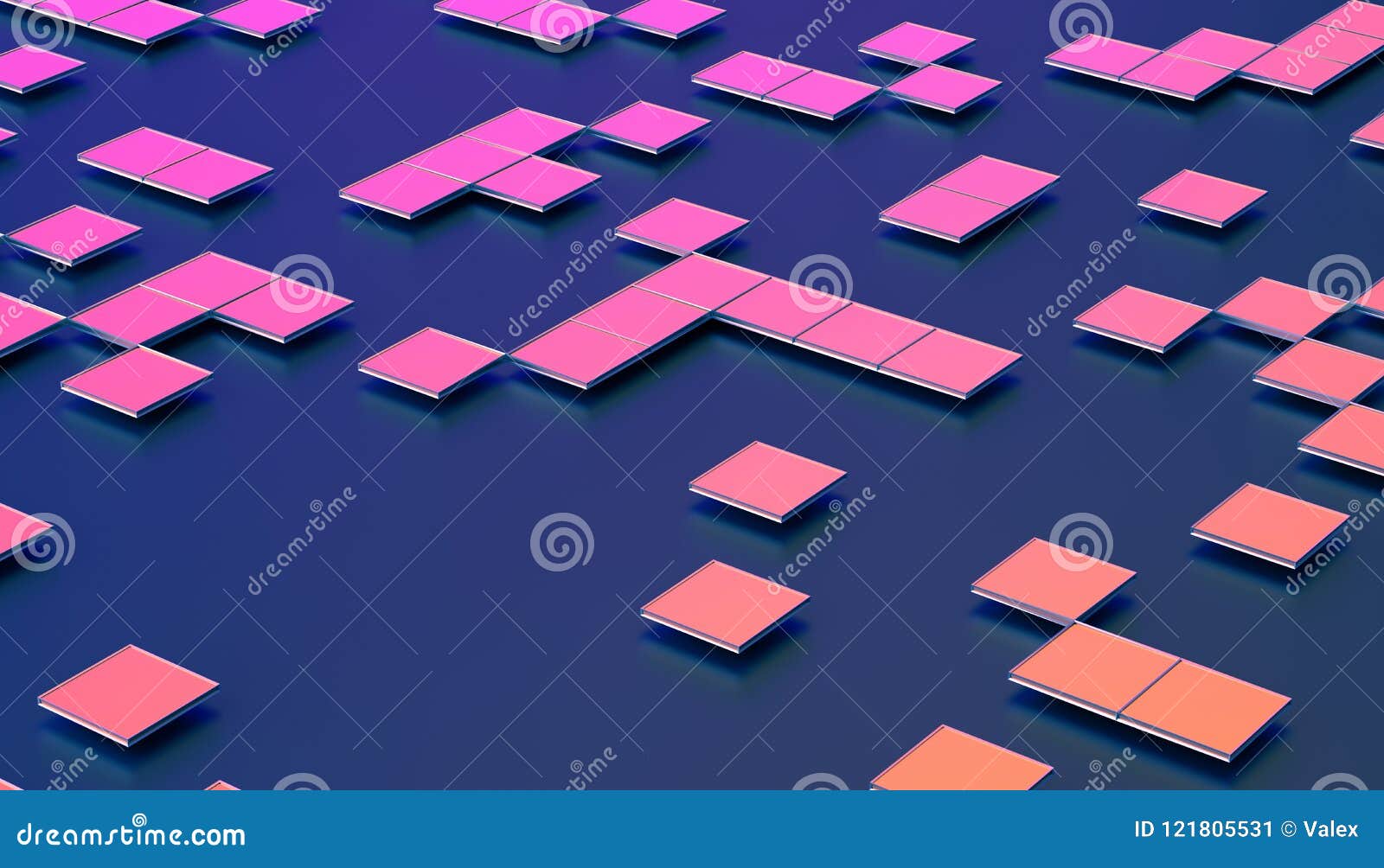 Abstract 3D Rendering of Geometric Surface Stock Illustration ...