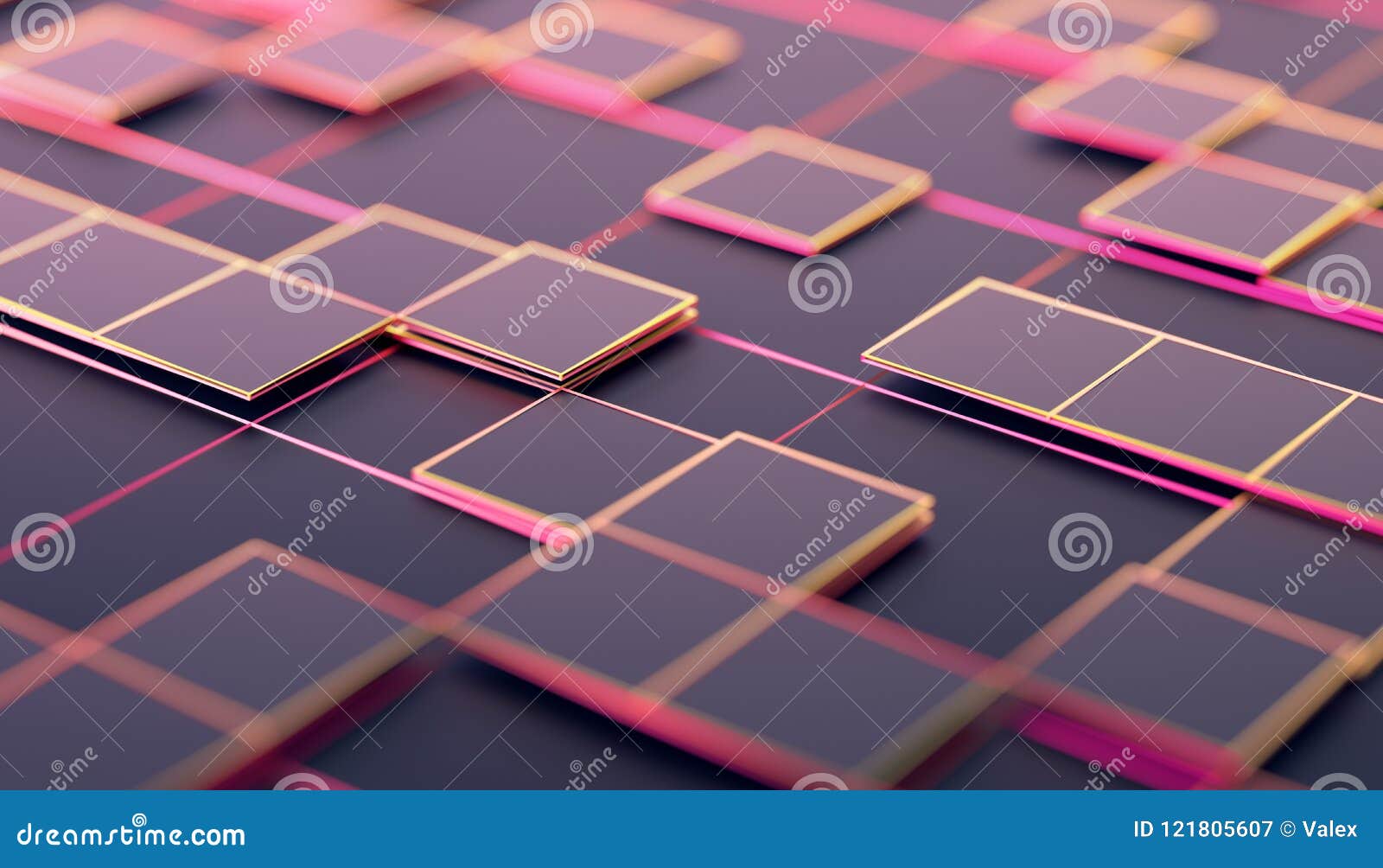 Abstract 3D Rendering of Geometric Surface Stock Illustration ...