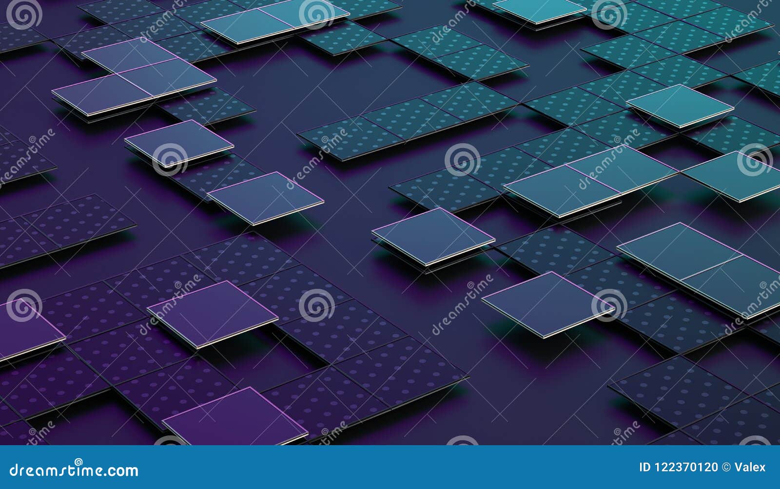 Abstract 3D Rendering of Geometric Surface Stock Illustration ...