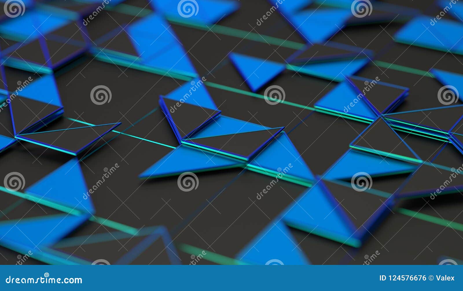 Abstract 3D Rendering of Geometric Surface Stock Illustration ...