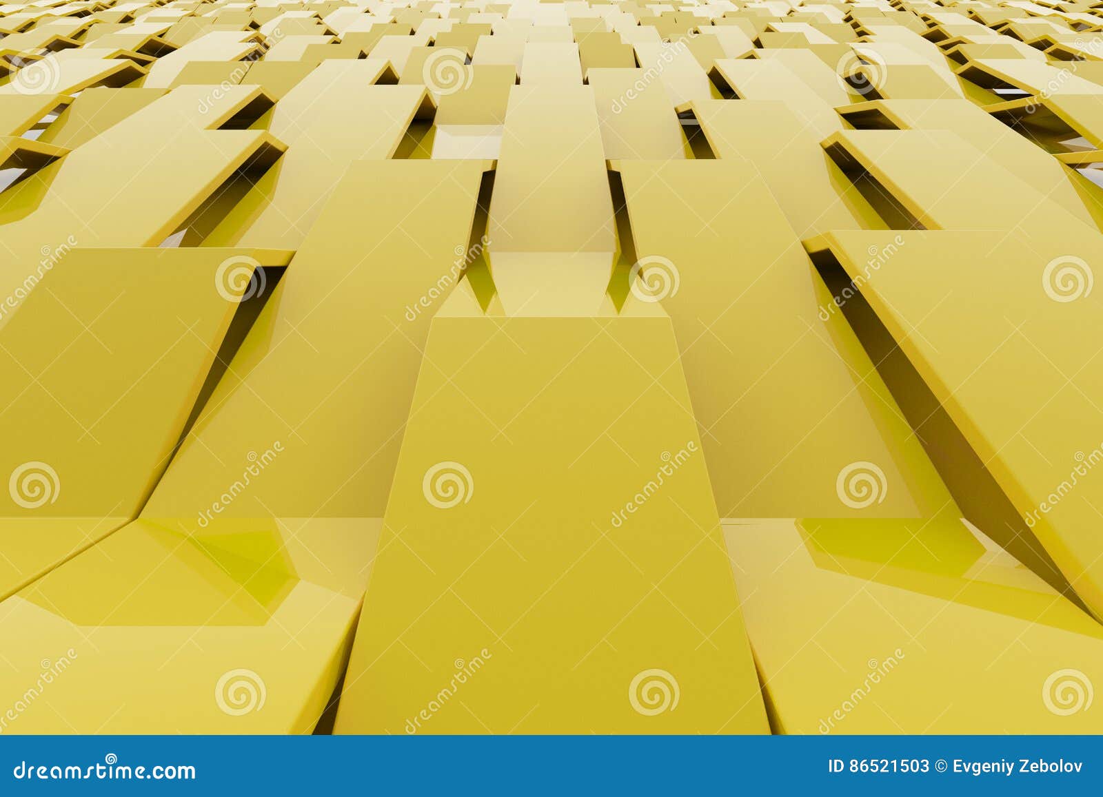 Abstract 3D Rendering of Gloss Plastic Waves Stock Illustration ...
