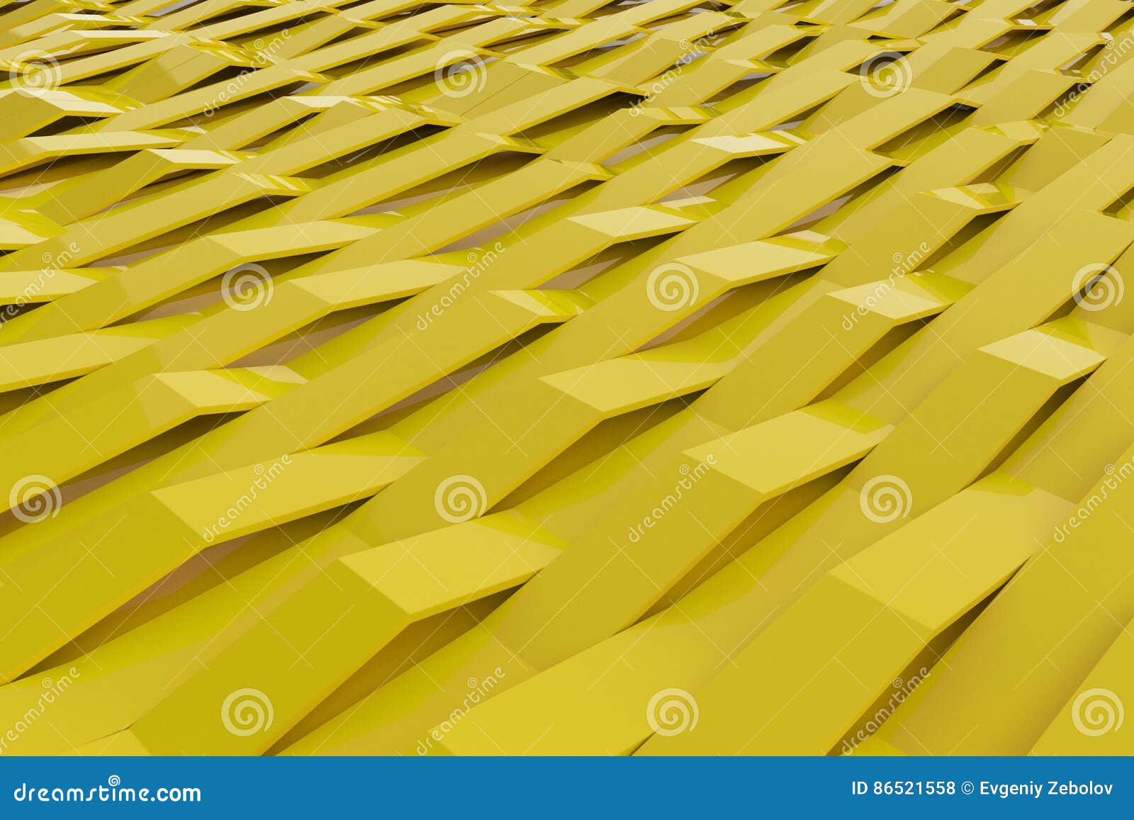 Abstract 3D Rendering of Gloss Plastic Waves Stock Illustration ...