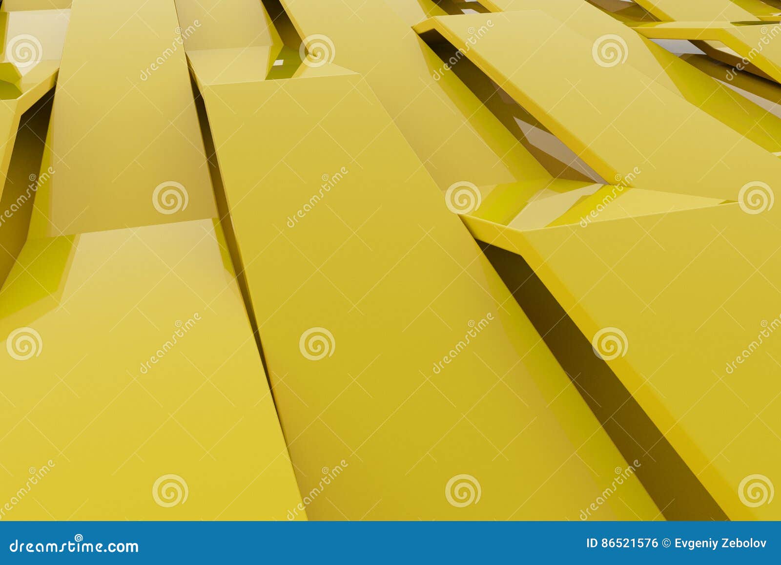 Abstract 3D Rendering of Gloss Plastic Waves Stock Illustration ...