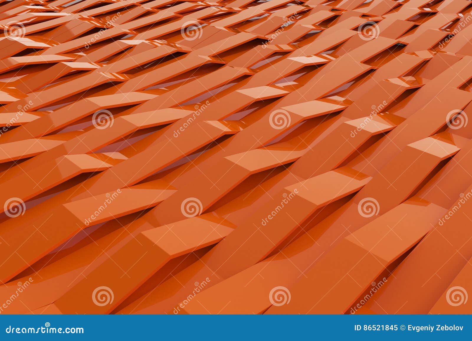 Abstract 3D Rendering of Gloss Plastic Waves Stock Illustration ...