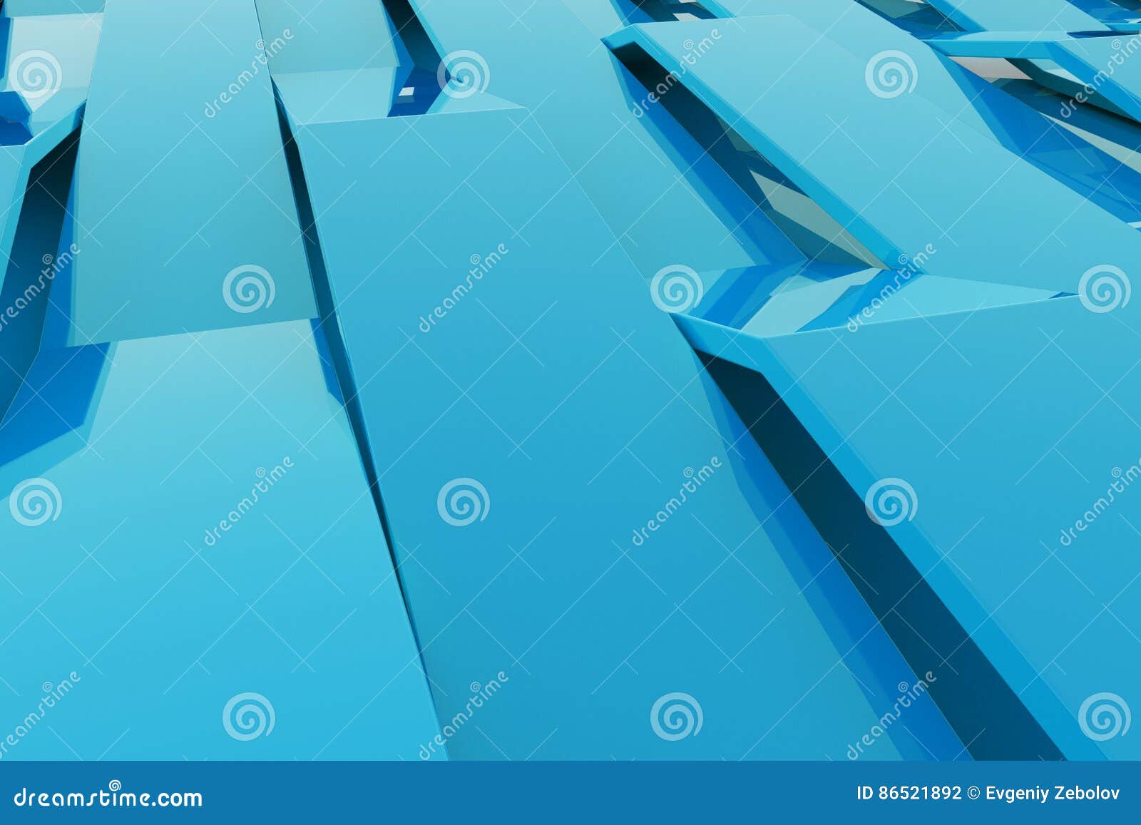 Abstract 3D Rendering of Gloss Plastic Waves Stock Illustration ...