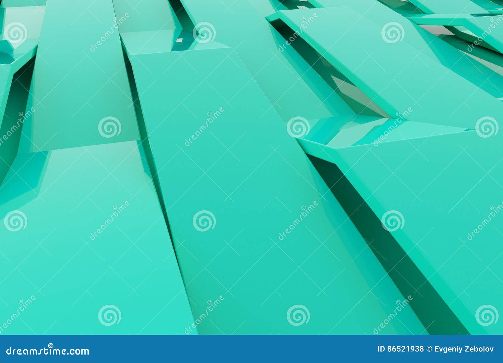 Abstract 3D Rendering of Gloss Plastic Waves Stock Illustration ...