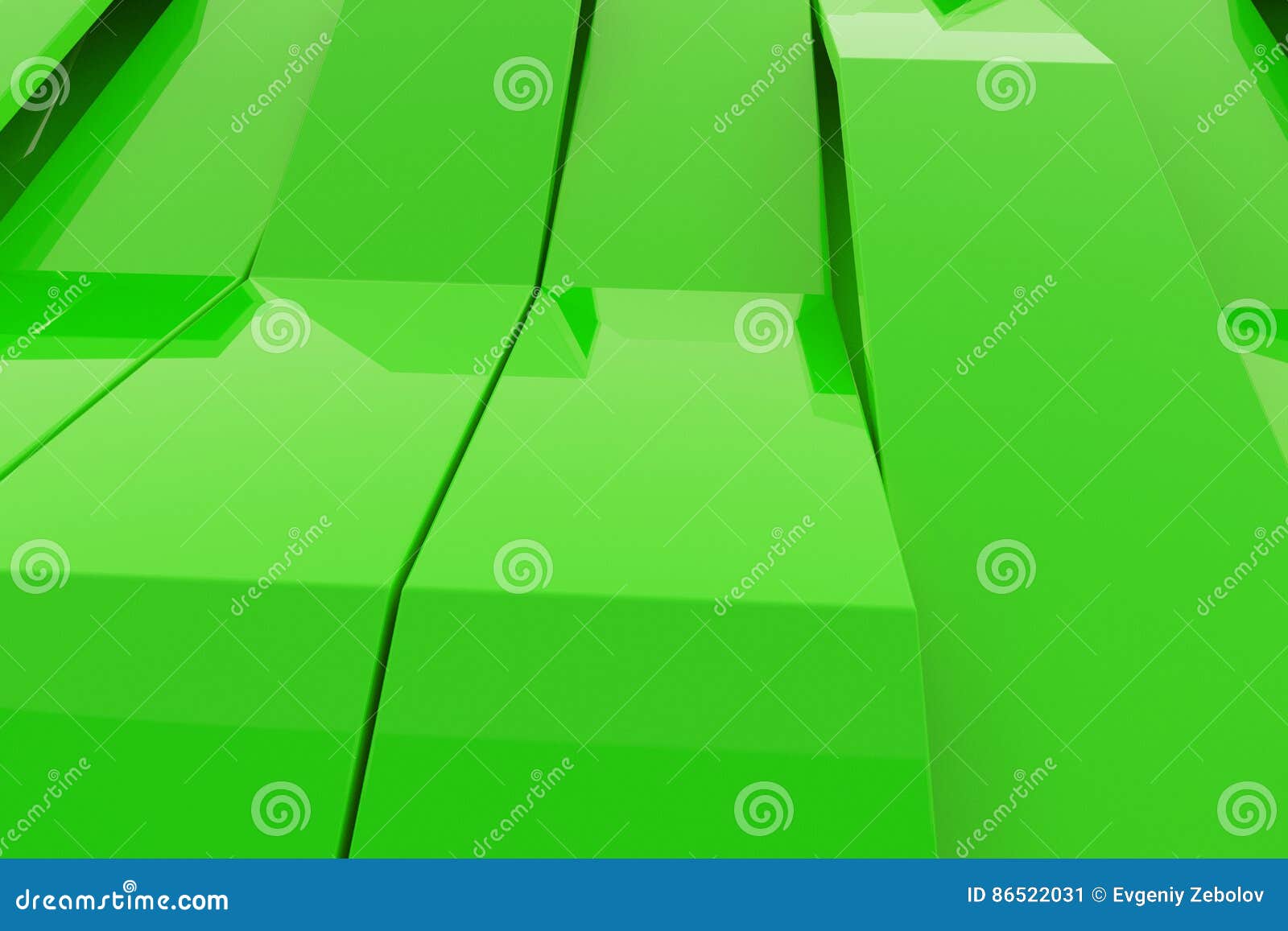 Abstract 3D Rendering of Gloss Plastic Waves Stock Illustration ...