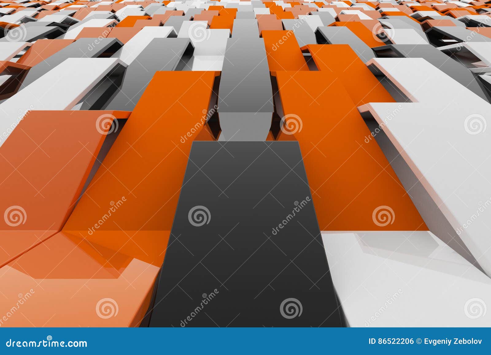 Abstract 3D Rendering of Gloss Plastic Waves Stock Illustration ...