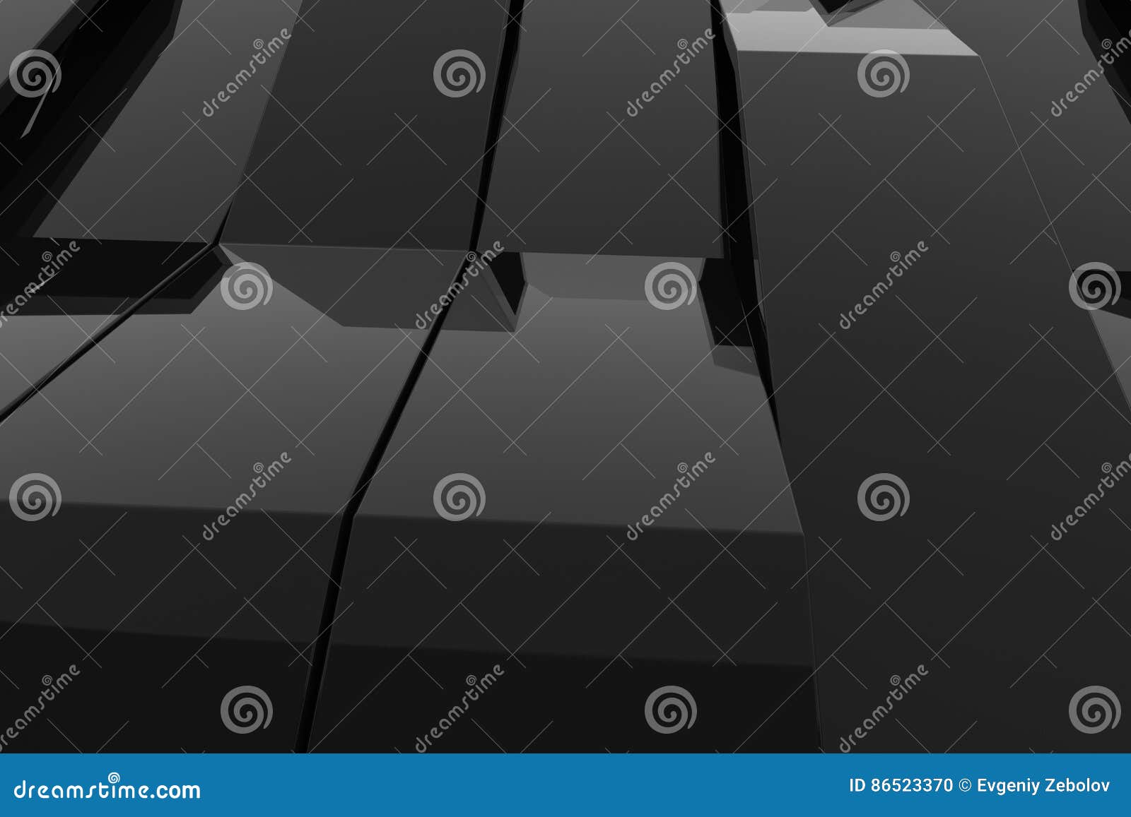 Abstract 3D Rendering of Gloss Plastic Waves Stock Illustration ...