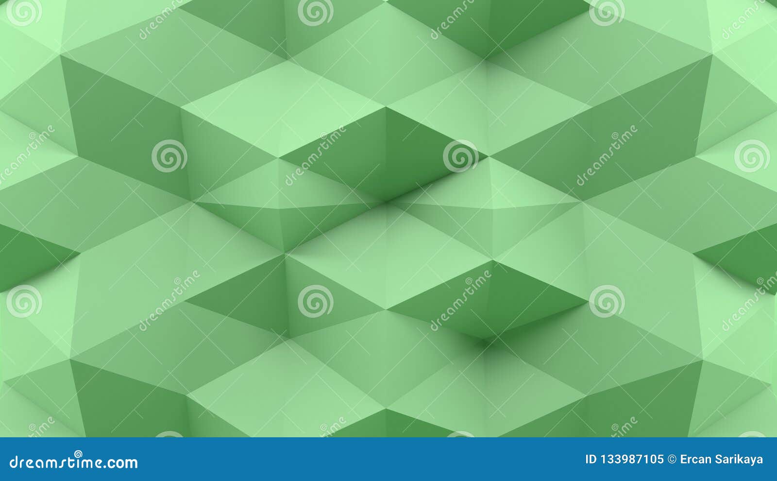 Abstract 3D Rendering Green Background Stock Illustration ...