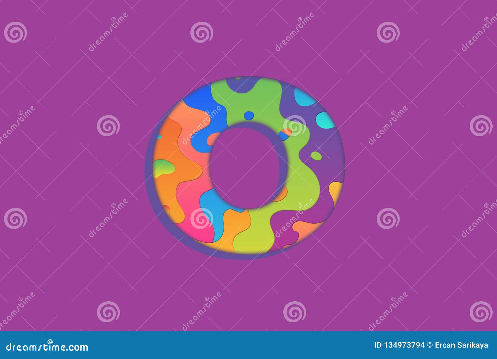 Abstract 3D Rendering Letter O Stock Illustration - Illustration of ...