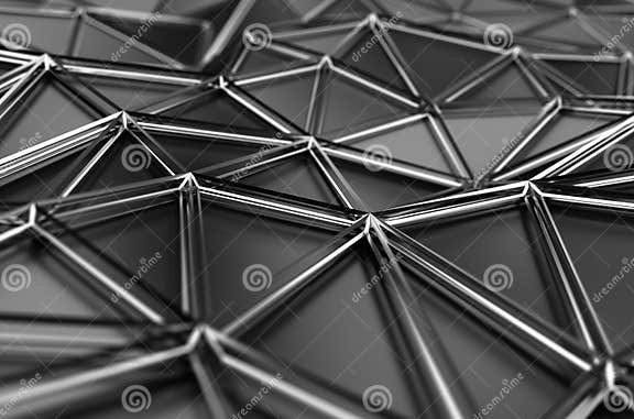 Abstract 3D Rendering of Low Poly Surface. Stock Illustration ...