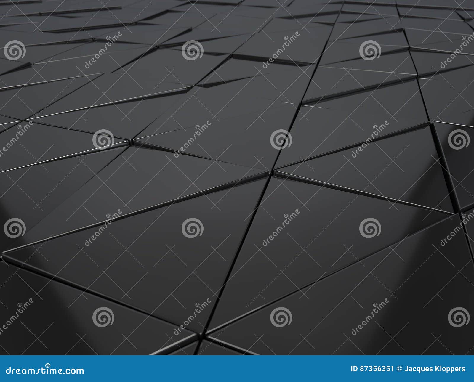 Abstract 3d Rendering of Metallic Geometric Panels Stock Illustration ...