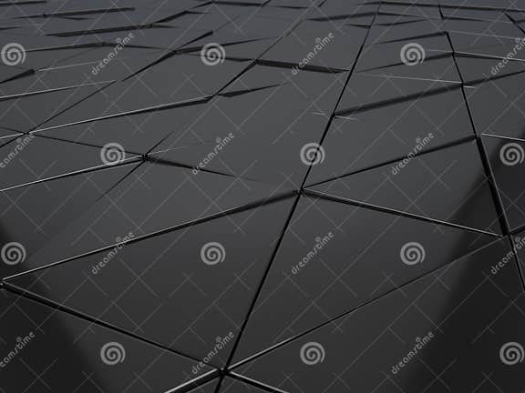 Abstract 3d Rendering of Metallic Geometric Panels Stock Illustration ...
