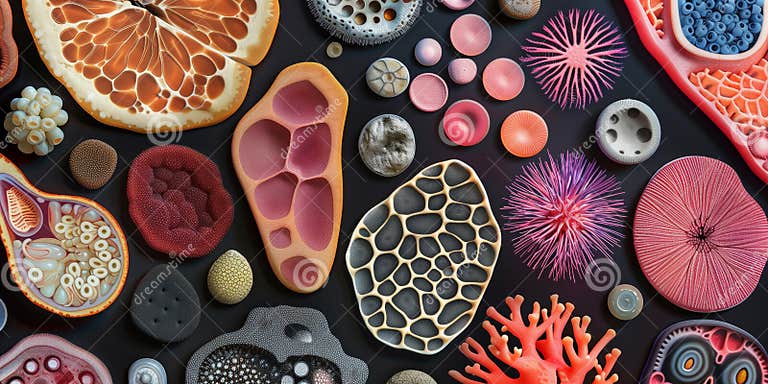 Abstract 3d Rendering of Microplastics. Microplastics in the Form of ...