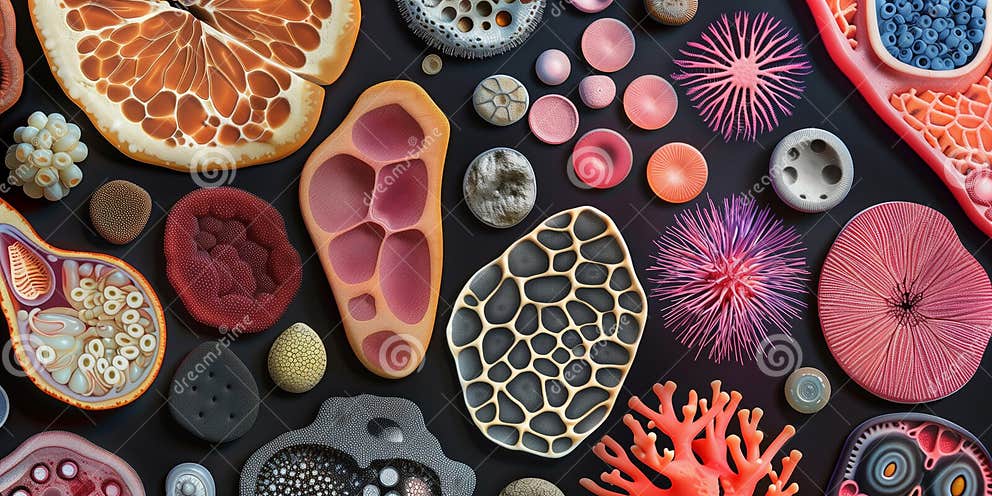 Abstract 3d Rendering of Microplastics. Microplastics in the Form of ...