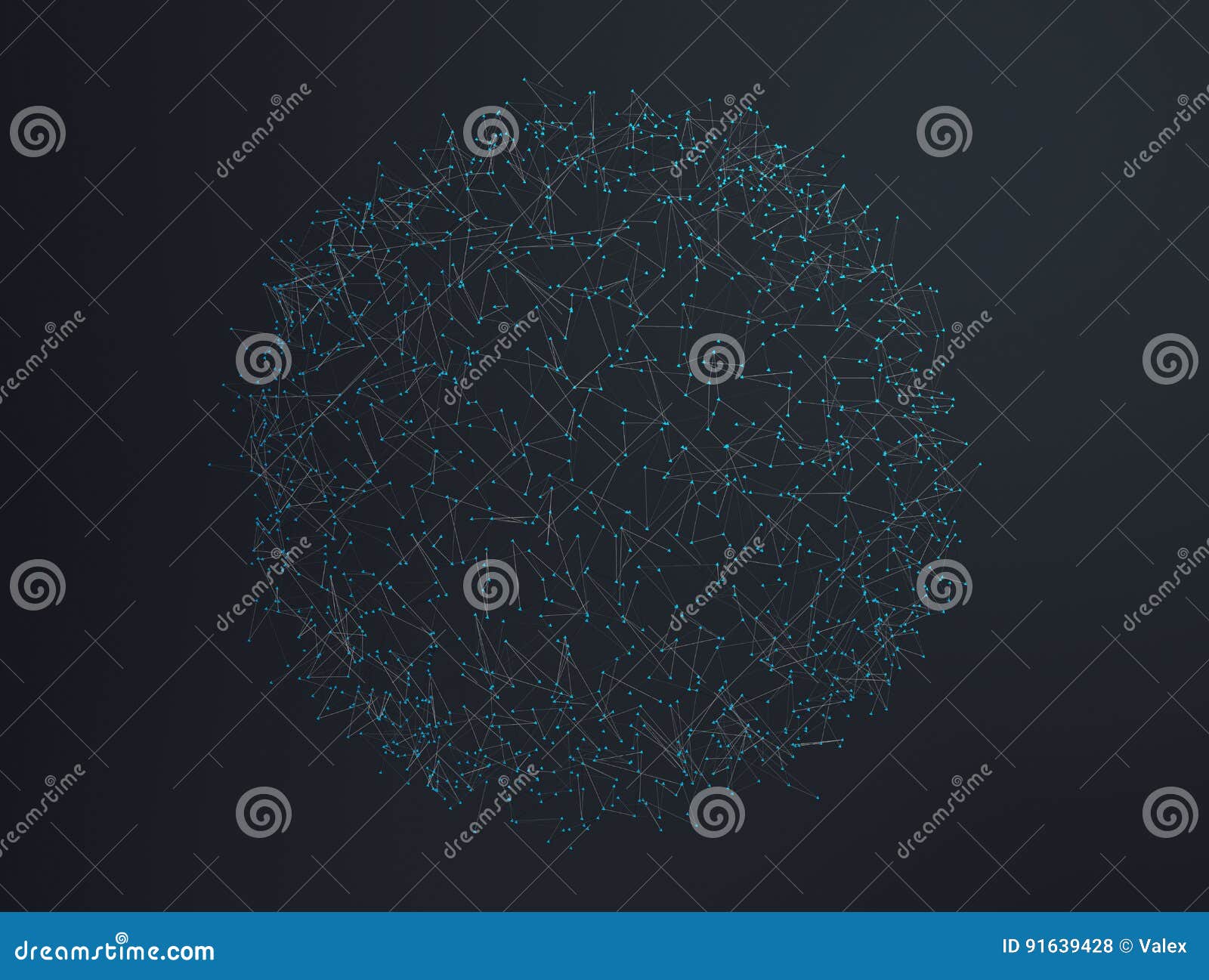 Abstract 3d Rendering Of Network Concept Stock Illustration Illustration Of Matrix Blue 91639428