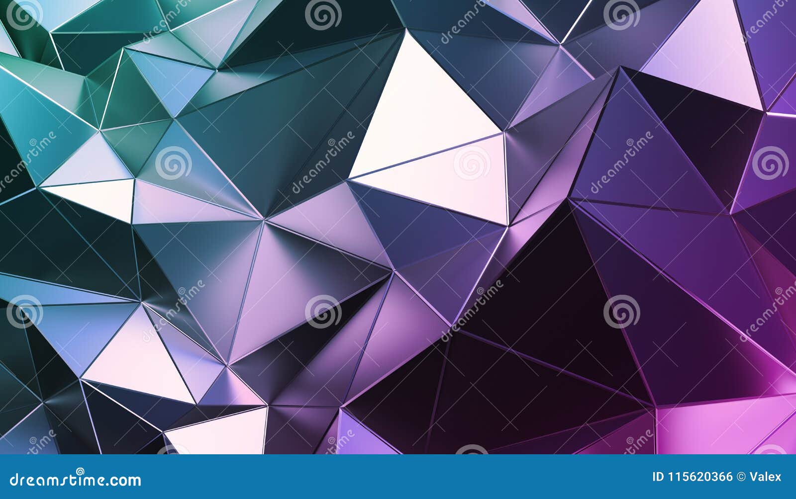 Abstract 3D Rendering of Polygonal Background. Stock Illustration ...
