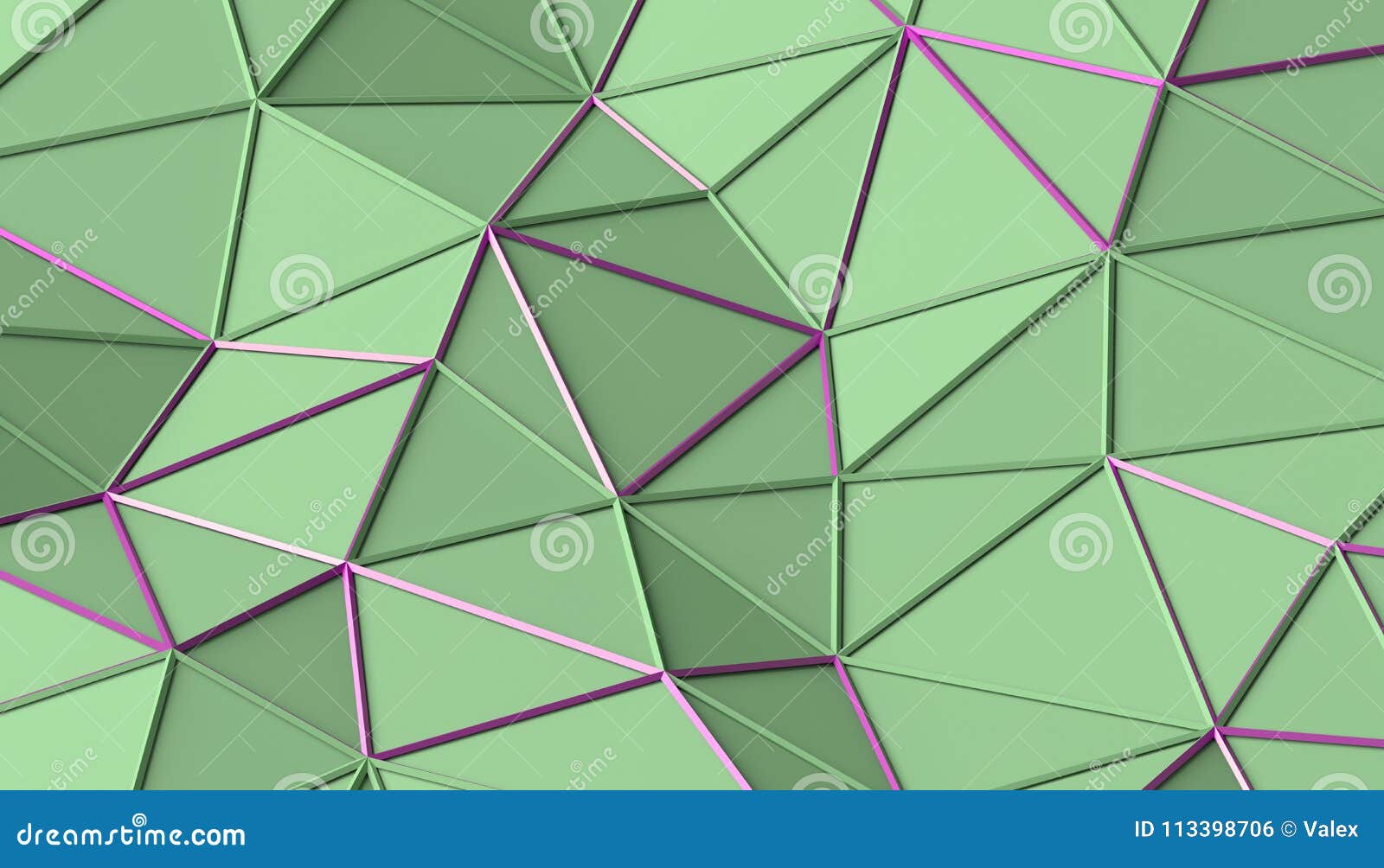 Abstract 3D Rendering of Polygonal Background. Stock Illustration ...
