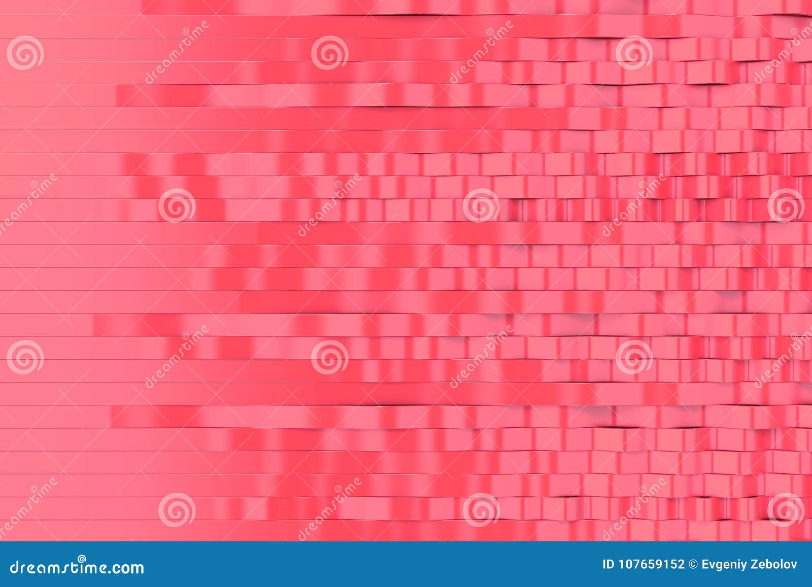 Abstract 3D Rendering of Red Sine Waves Stock Illustration ...