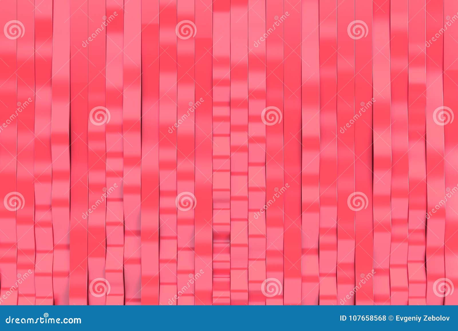 Abstract 3D Rendering of Red Sine Waves Stock Illustration ...
