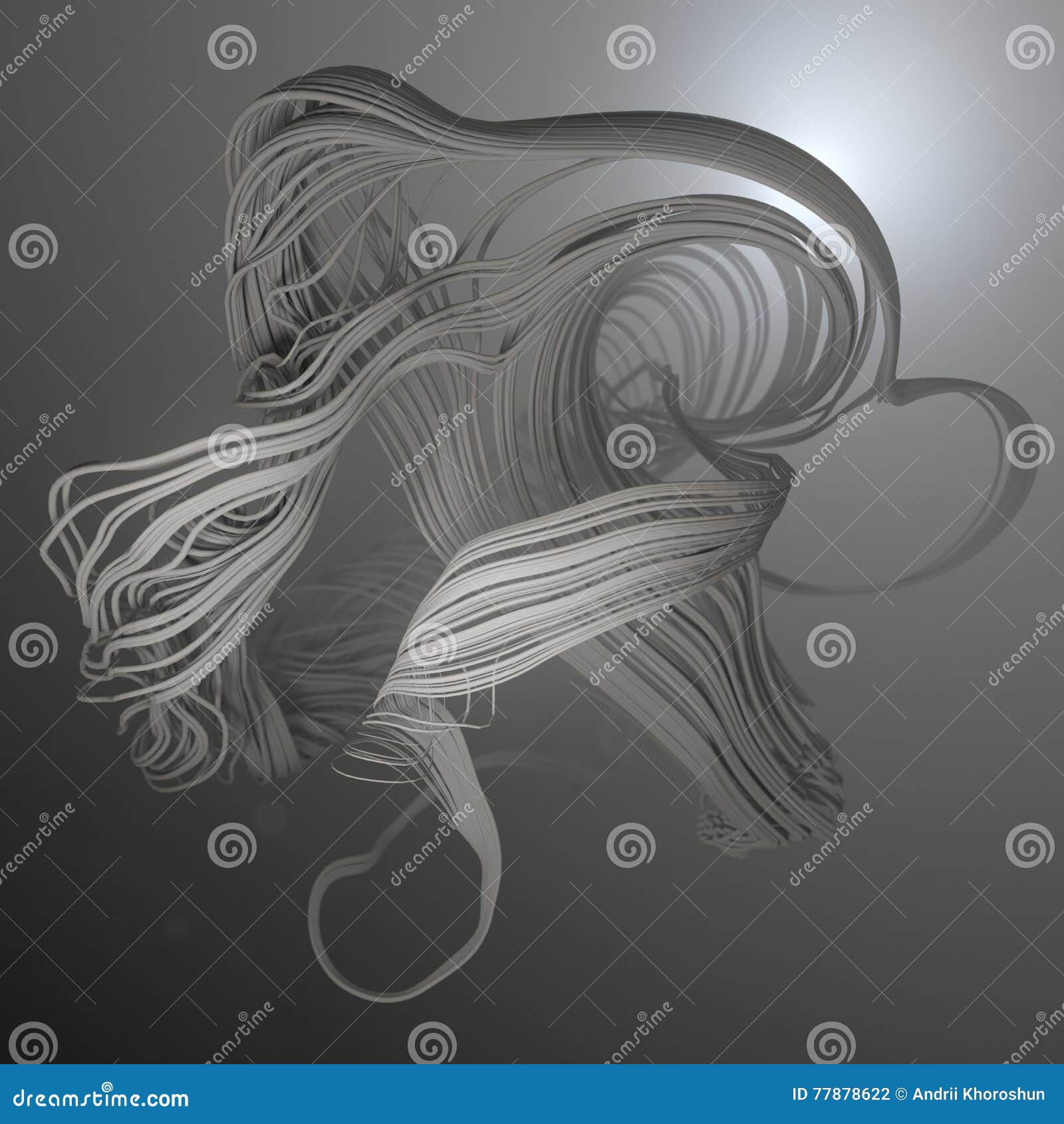 Abstract 3d Rendering Trail Trace Effect Stock Photo - Image of power ...