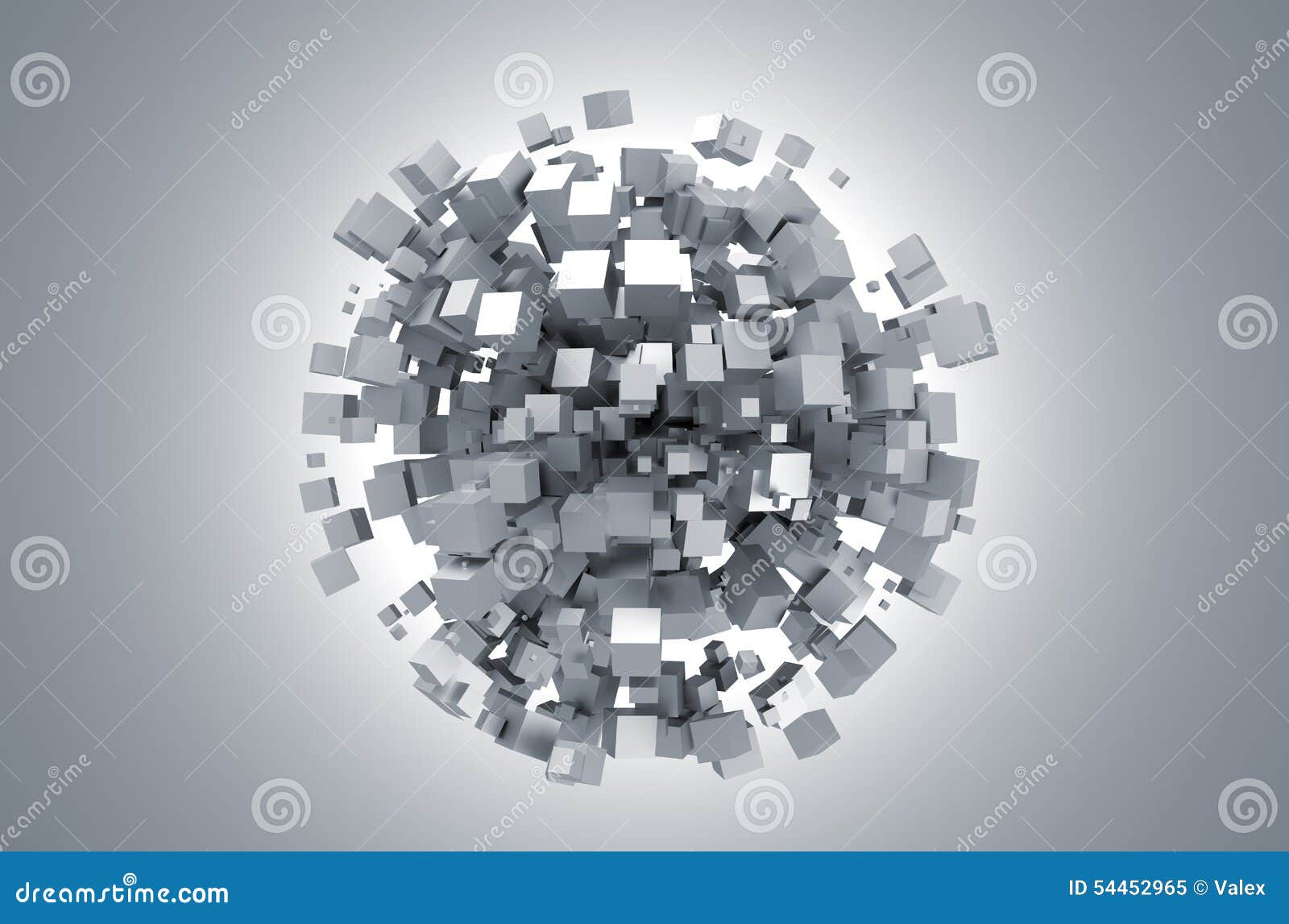 Abstract 3d Rendering of White Cubes Stock Illustration - Illustration ...