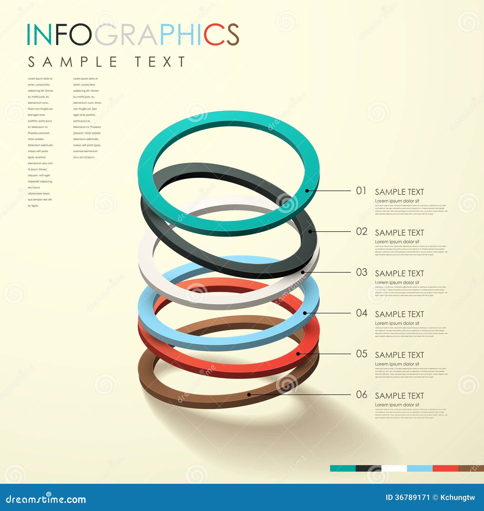 Abstract 3d Ring Infographics Stock Vector - Illustration of design ...
