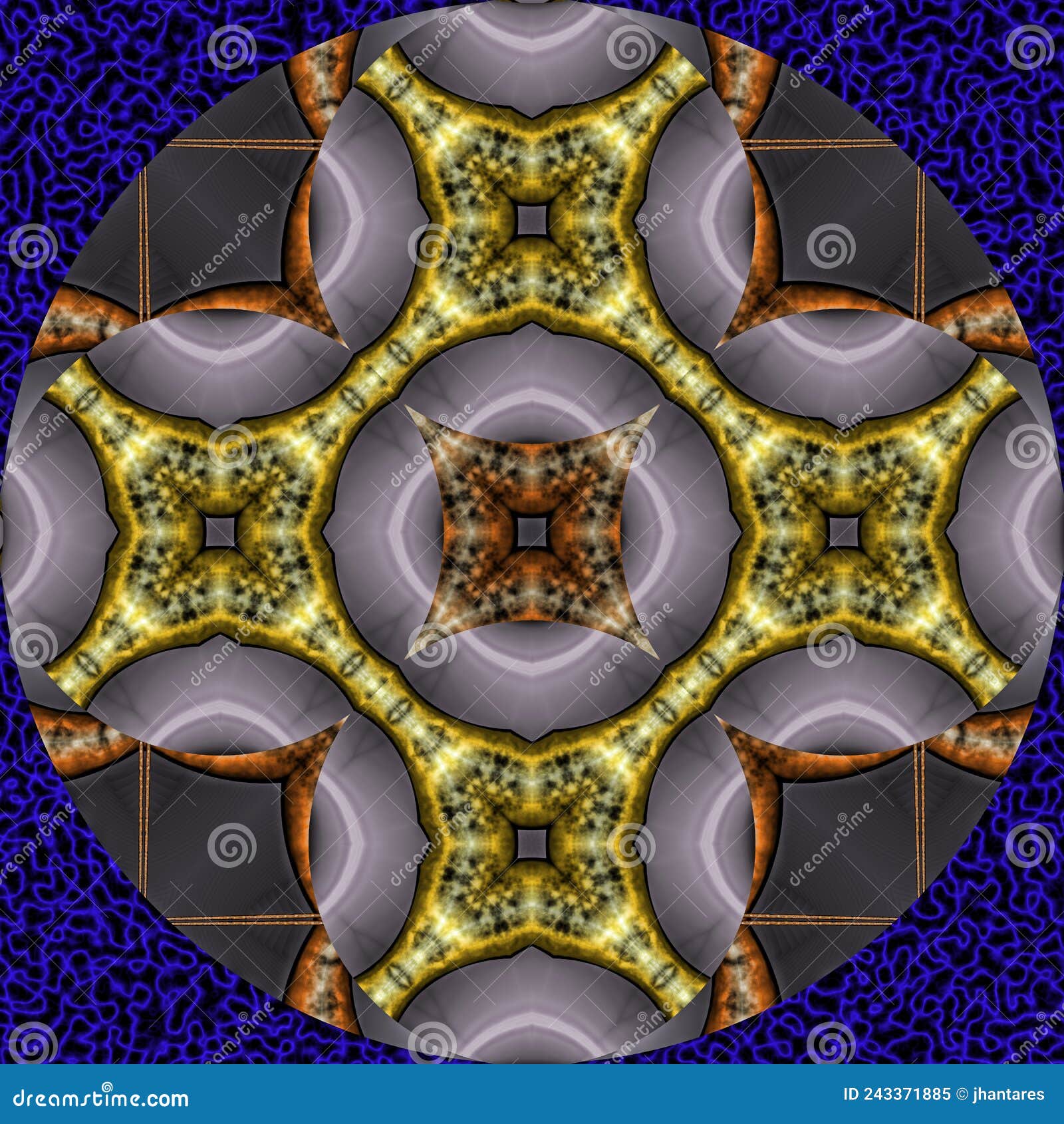 3d round fractal graphic stock illustration. Illustration of digital ...