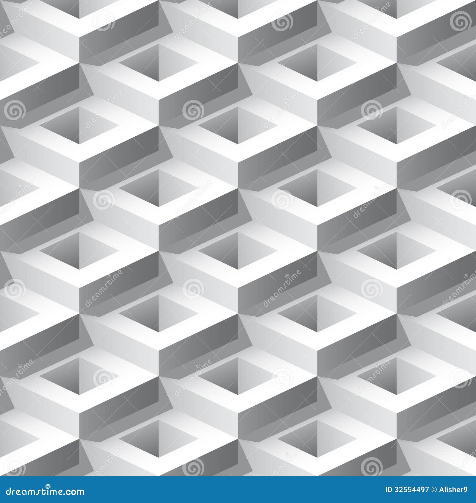 Abstract 3D Seamless Pattern Stock Vector - Illustration of decoration ...