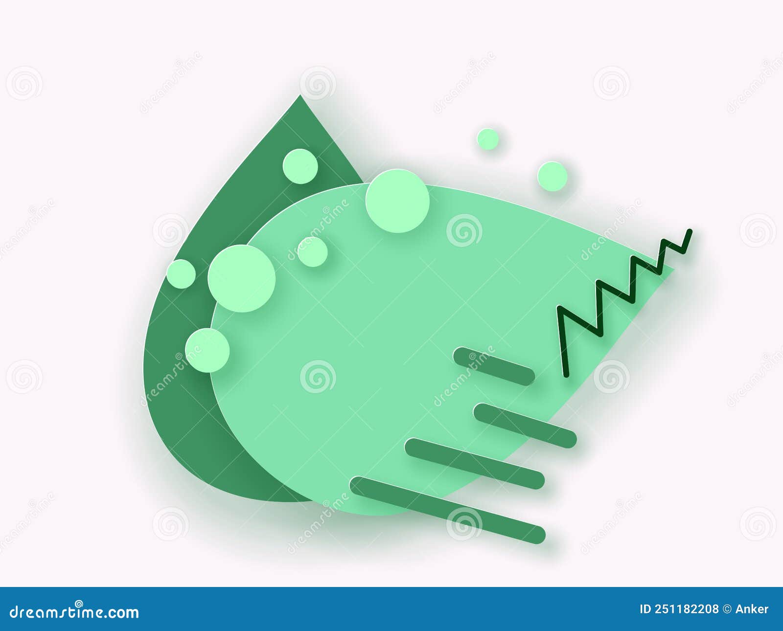 Abstract 3D Shape Paper Cut Style. Modern Graphic Element Stock Vector ...
