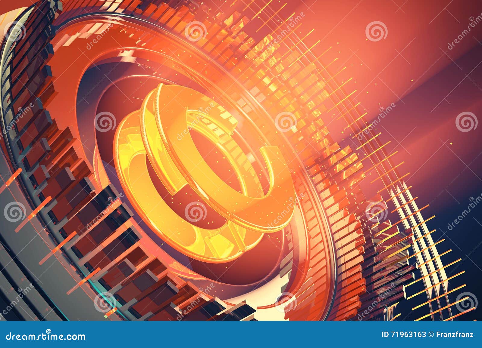 Abstract 3d shapes stock illustration. Illustration of reflect - 71963163