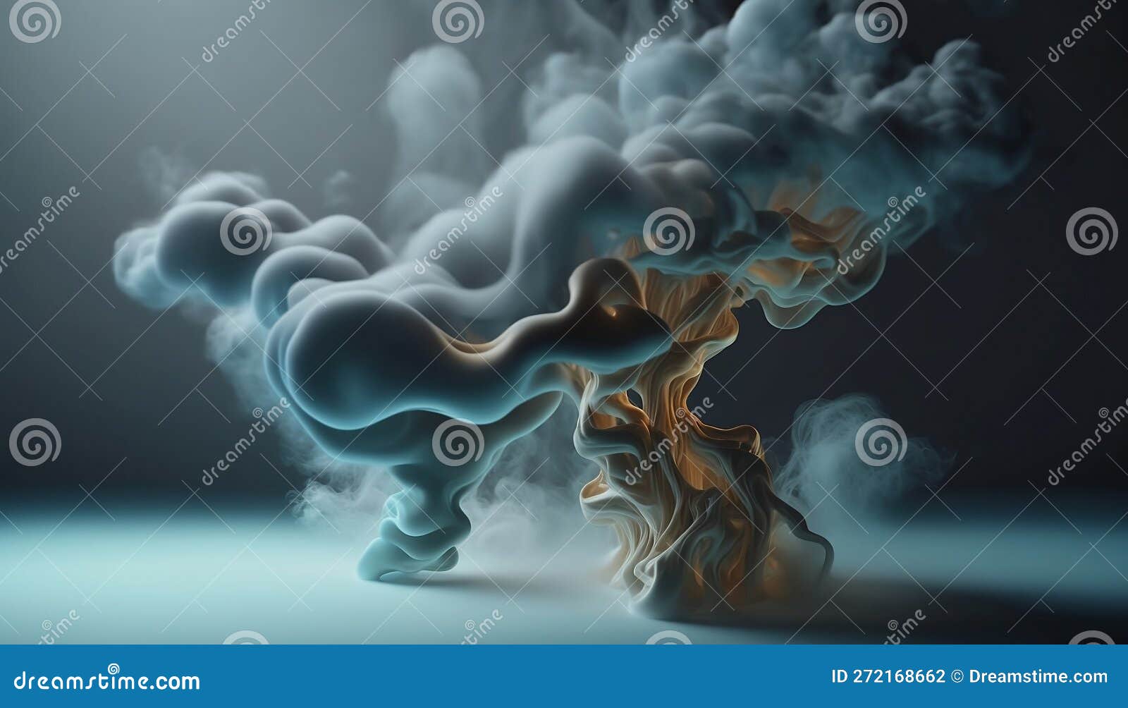 Abstract 3D Smoke Background. Futuristic Design, Dynamic Smoke Patterns ...