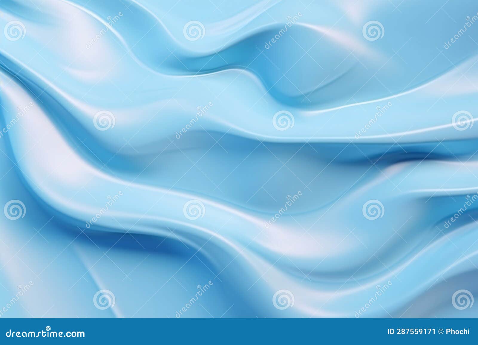 Abstract 3D Soft Blue Color Liquid Wave Background Stock Illustration ...