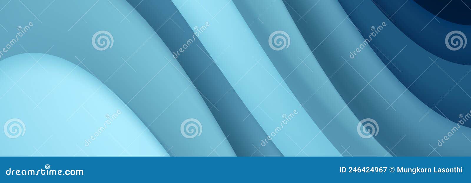 Abstract 3d Soft Blue Curve Shape Overlay Background. Vector ...