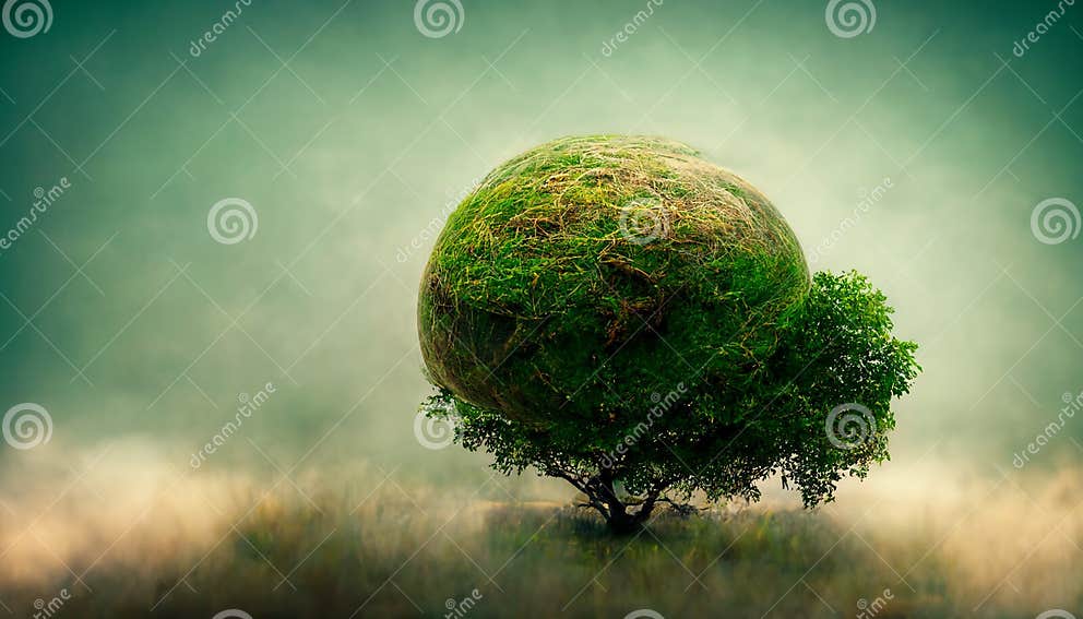 An Abstract 3D Soft Meta Background Image of a Tree Stock Photo - Image ...